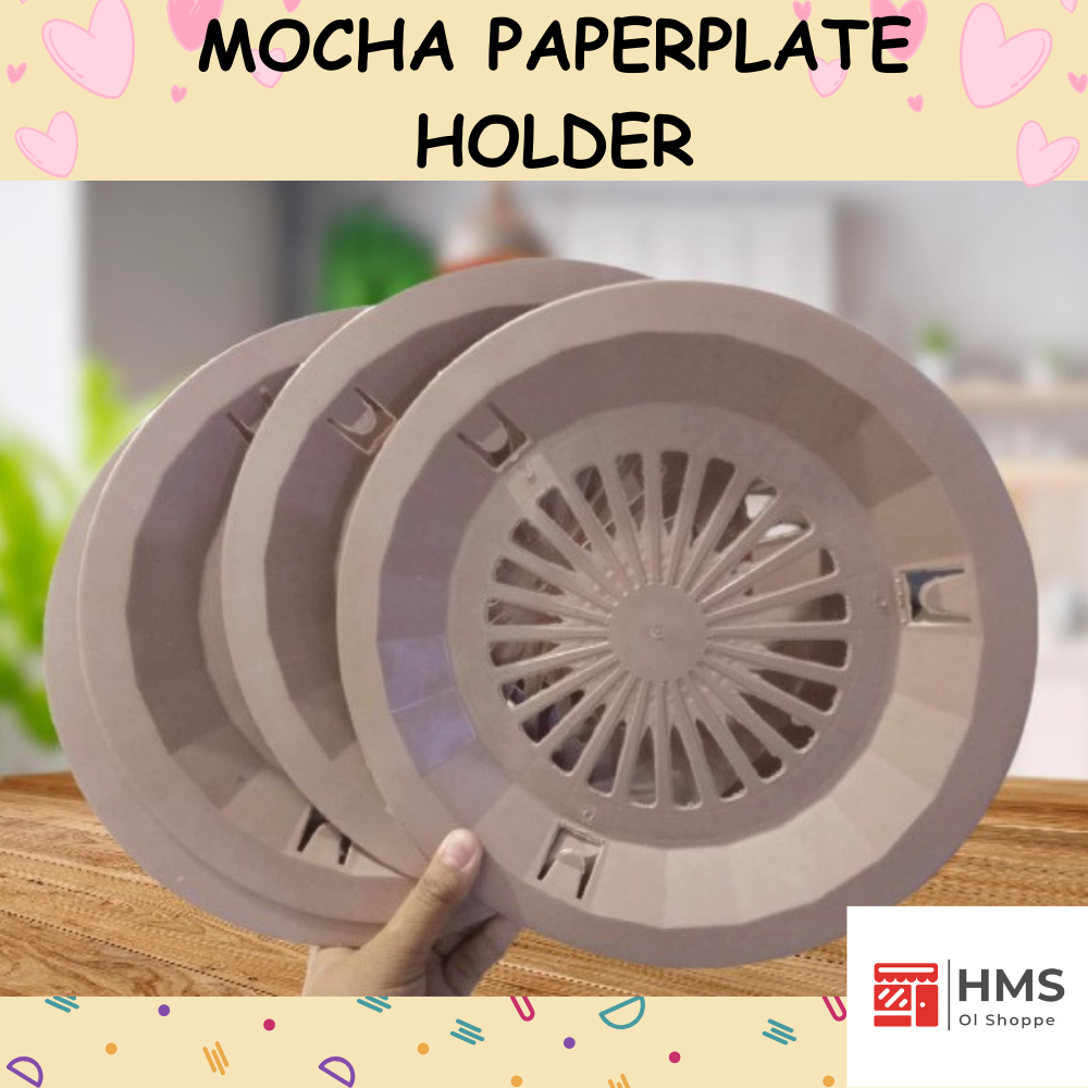 Mocha Paper Plate Holder - Convenient Party Supplies for Handaan ...