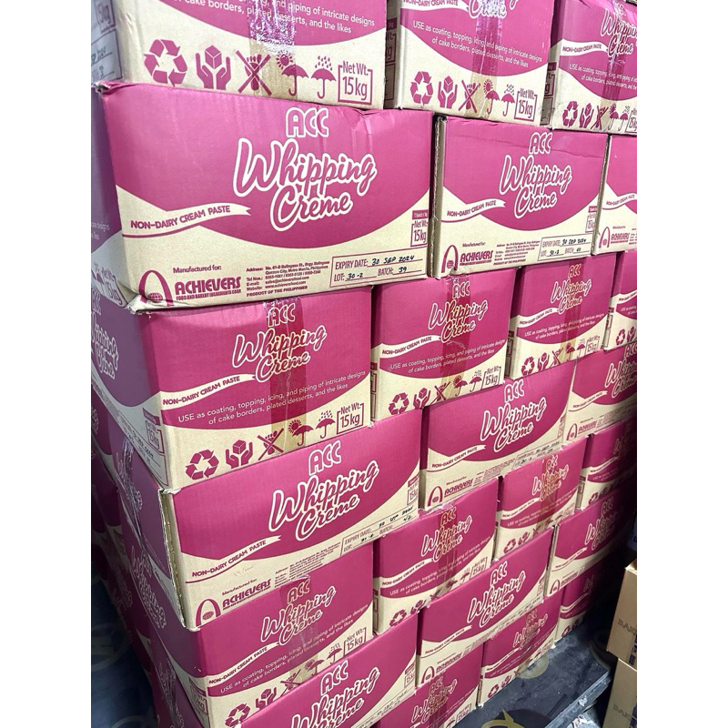 ACC Whipping Cream Non Dairy Topping Frosting (1kg 15pcs) | Shopee ...