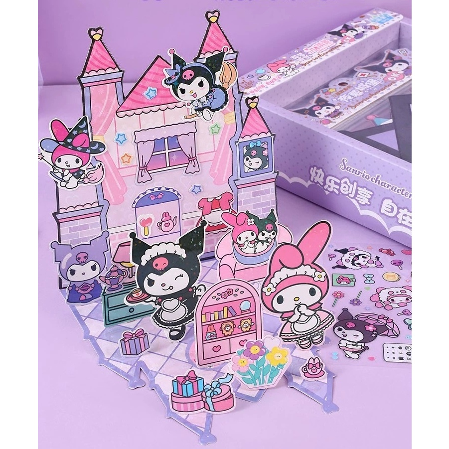 20pack diy sanrio A three-dimensional castle toys sanrio stereo castle ...