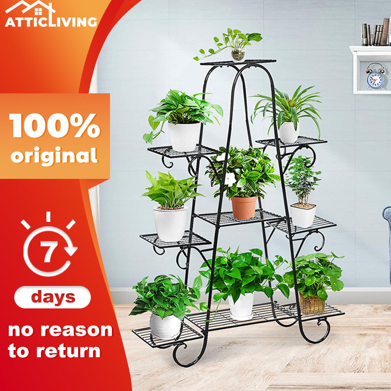 ATTICLIVING 6 Tier Plant Stands Indoor Metal Plant Shelf Stand Outdoor ...