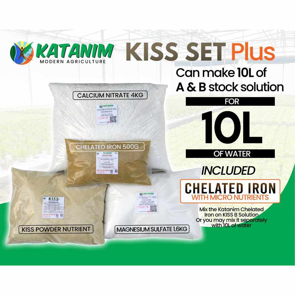 KISS PLUS 10L + Chelated IRON SET Powder Micronutrients for Lettuce ...