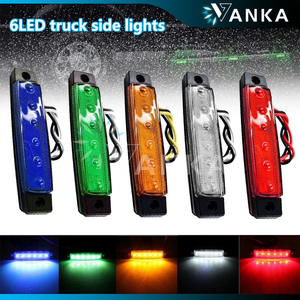 6LED 12V 24V LED light Side Marker Indicator Light Turn Signal Light ...