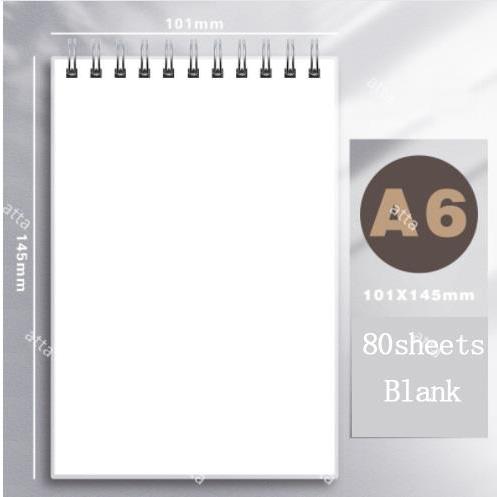 Vertical Spring Notebook 80Sheets A5/B5/A4/A6 Notepad Transparent PP ...