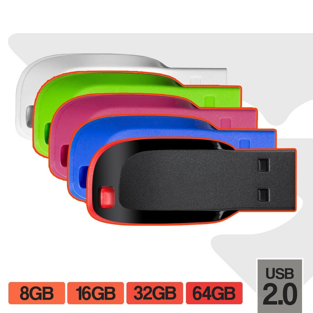 128GB USB Flash Drive 64GB 32GB 16GB 8GB 4GB Memory Stick 5 Colors USB ...