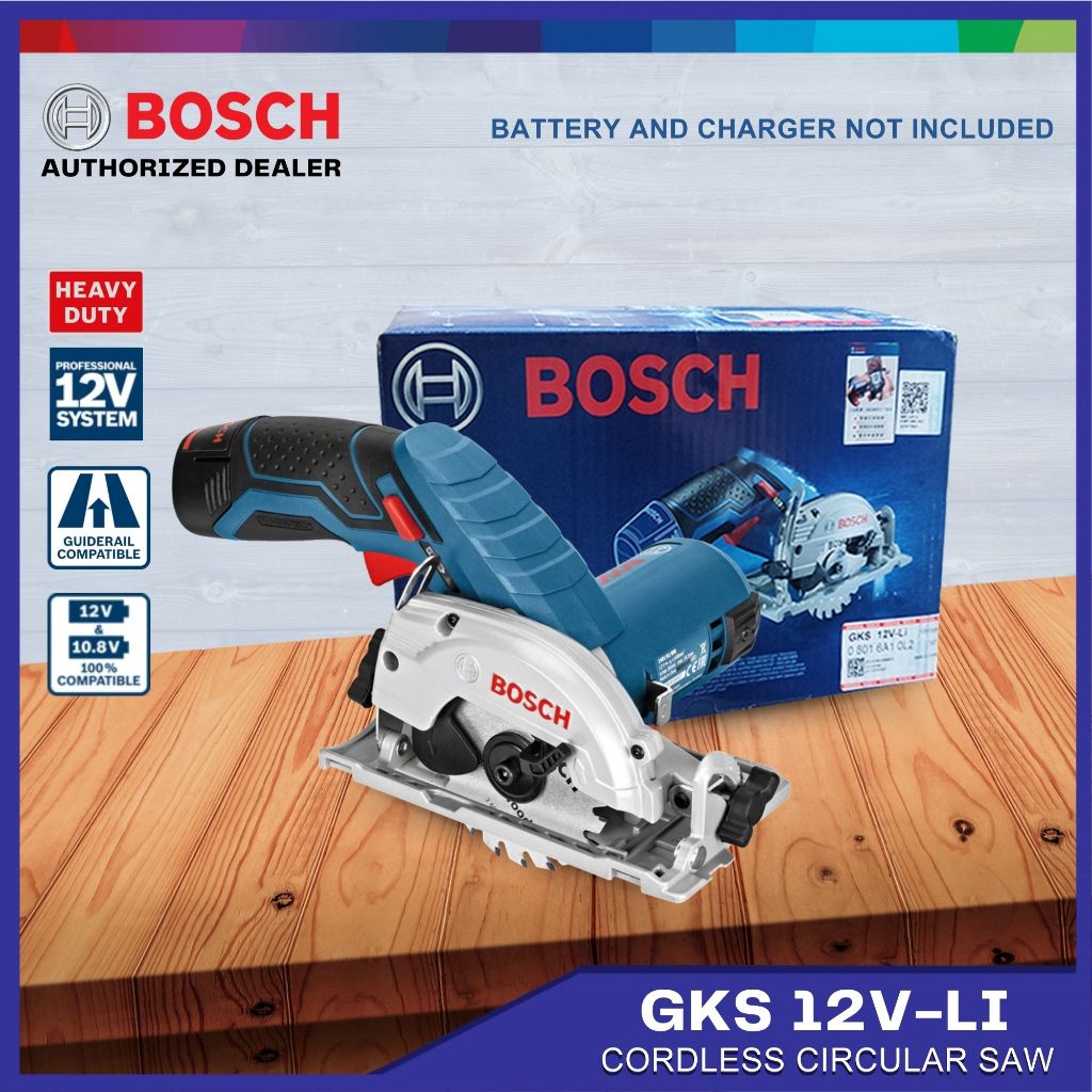 Bosch Circular Saw GKS 12V-LI Solo 85mm Blade 06016A10L2 Heavy Duty HD ...