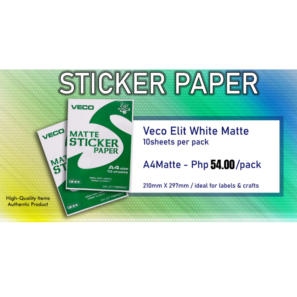Veco Matte Sticker Paper 10's | Shopee Philippines