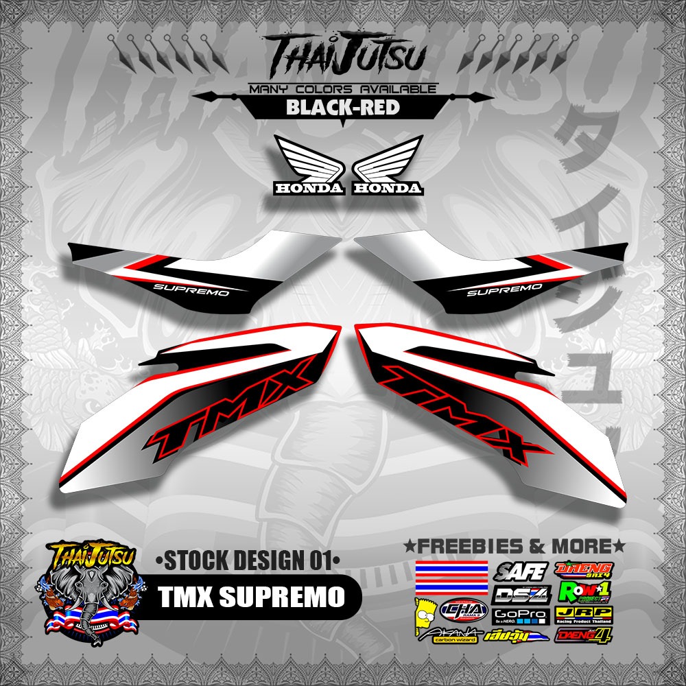 TMX SUPREMO DECALS ( STOCK DESIGN 01 )【ThaijutsuStickers】 | Shopee ...