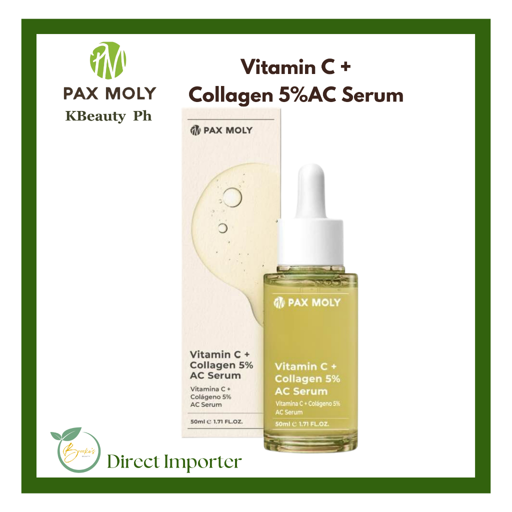 Paxmoly Vitamin C + Collagen 5% AC serum | Shopee Philippines