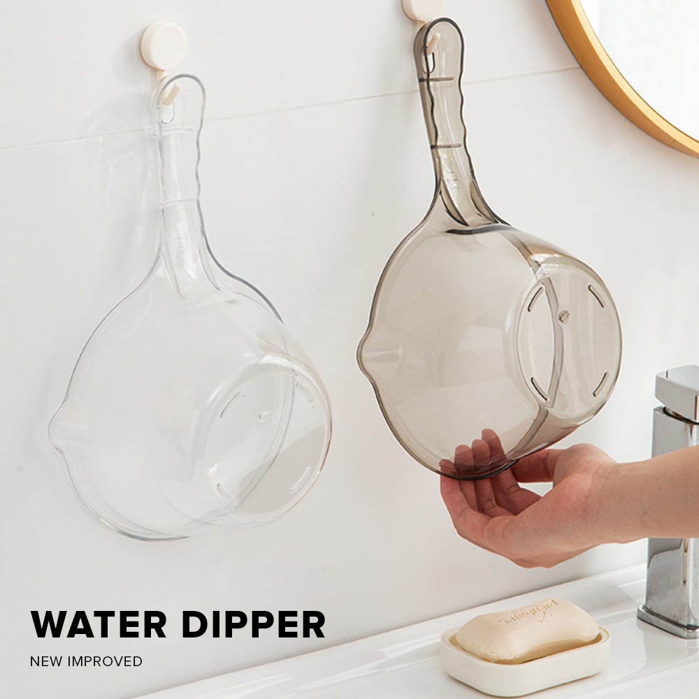 Multipurpose Shower Accessories Plastic Water Dipper Transparent Heavy ...