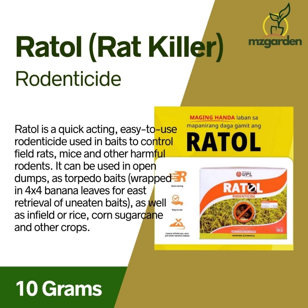 UPL Ratol Rat Killer Rodenticide 10grams/sachet | Shopee Philippines