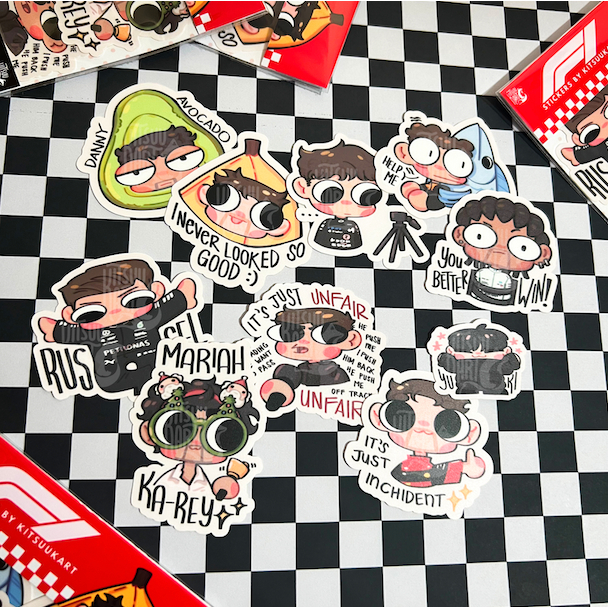 F1 Mini Collection Formula 1 Sticker Button Pin | F1 COLLECTION BY ...