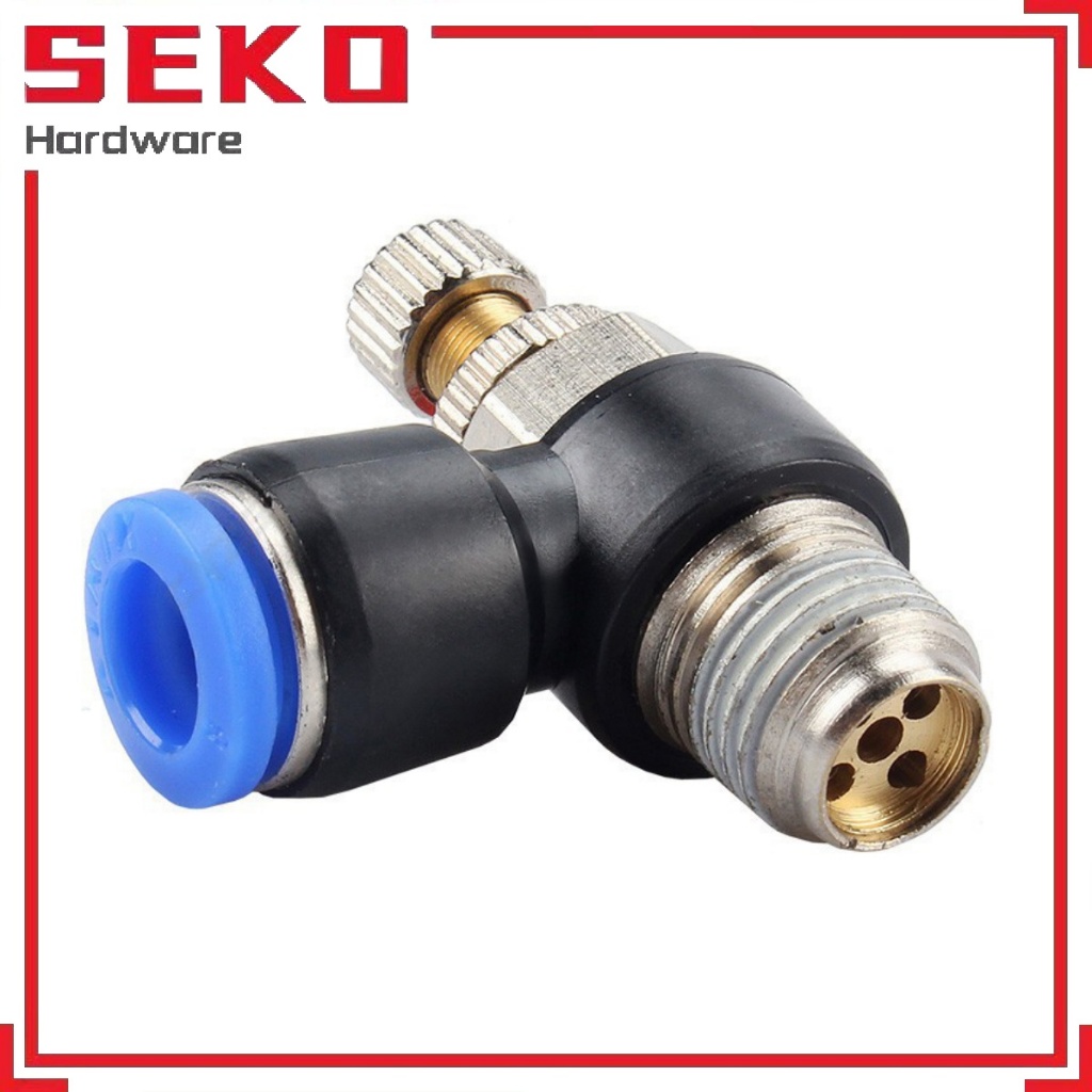 Pneumatic Speed Flow Controller OD4-12mm BSP1/8" 1/4" 3/8" 1/2" Male ...