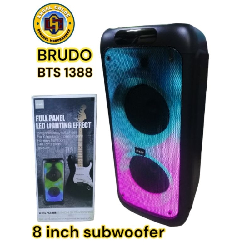 BRUDO BTS 1388 PORTABLE PARTY SPEAKER FULL PANEL LED LIGHTING EFFECT 8 ...