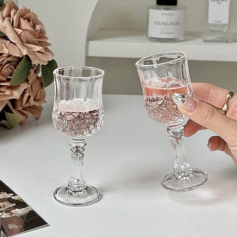 Mini tall glass, transparent glass, small wine glass, one sip glass ...