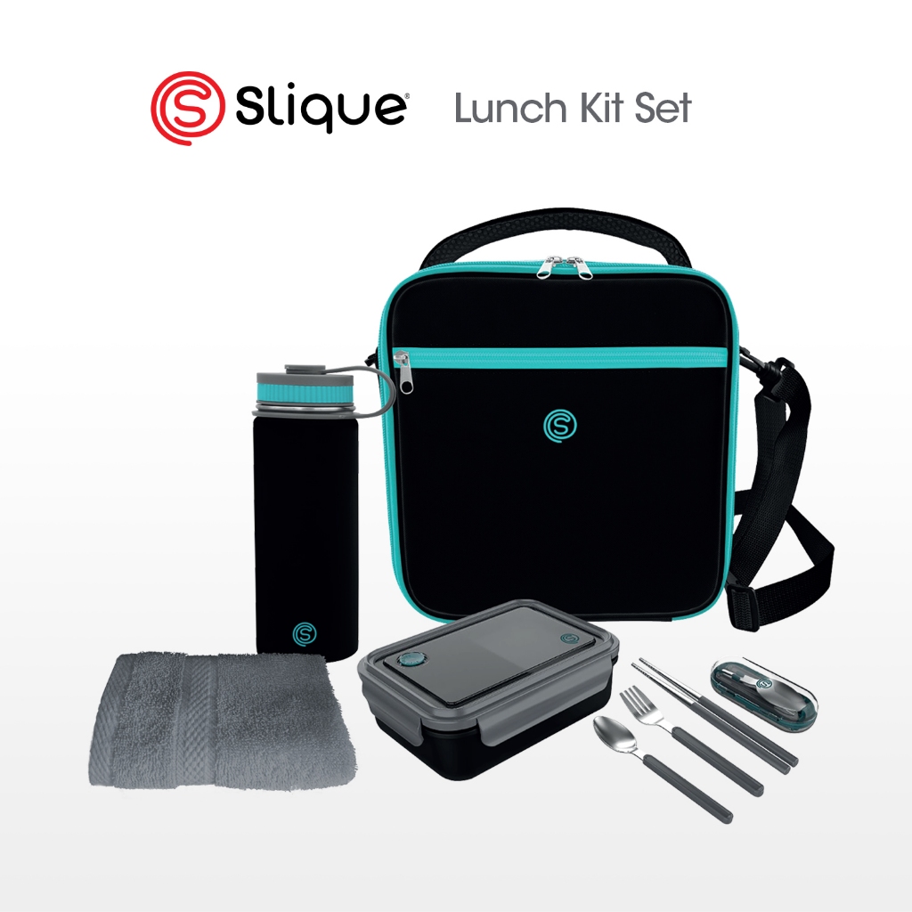 SLIQUE Lunch Box Thermal Bag | Insulated Tumbler | Cutlery Set | Cotton ...