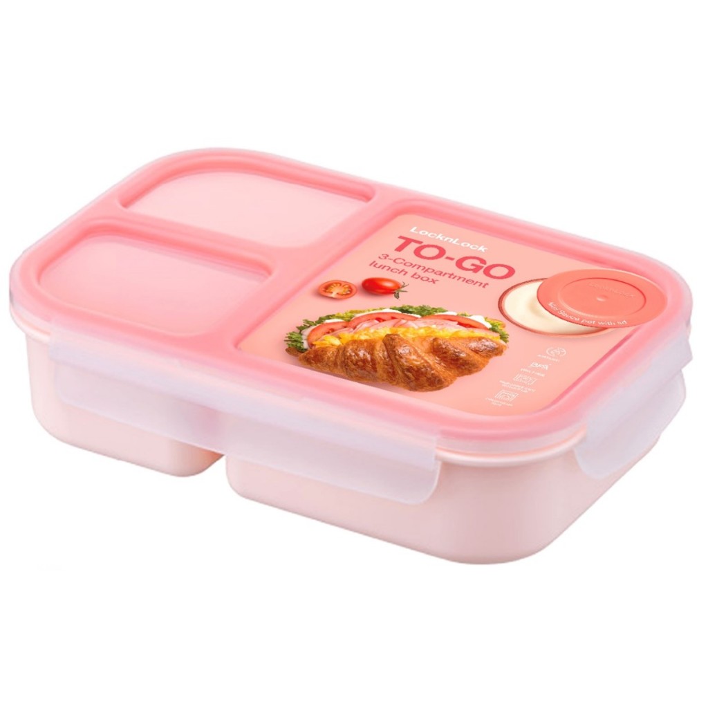 LocknLock To-Go Lunch Box Bento Box (Pink/980ml) | Shopee Philippines