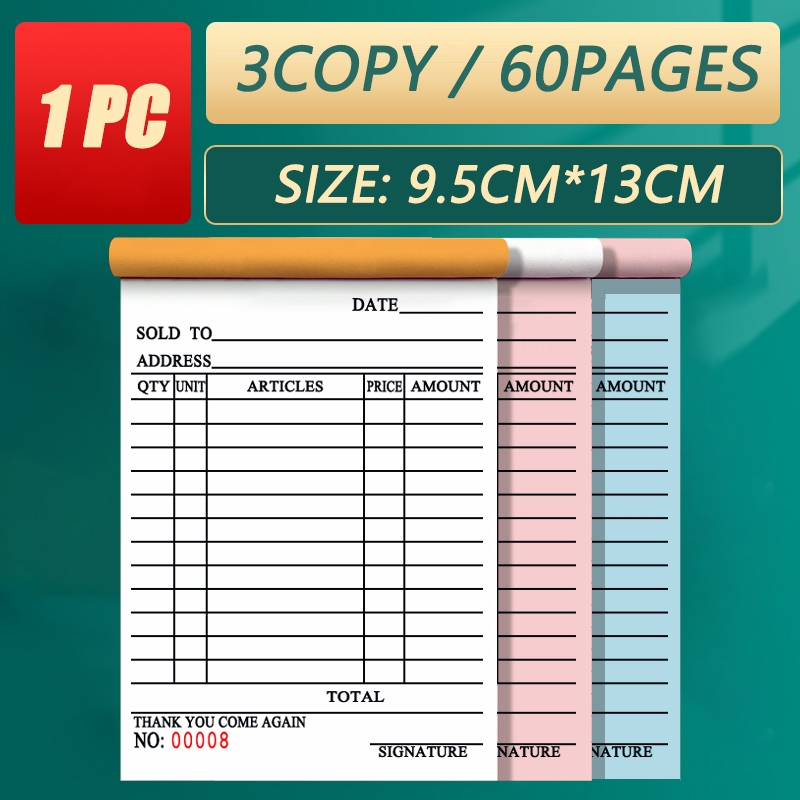 Carbonized Receipt Resibo Wholesale With Carbon Paper Duplicate Receipt ...