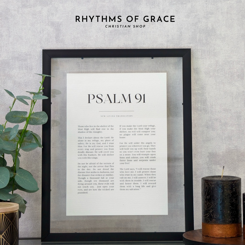 Psalm 91 or Custom Bible Scripture Wall Art Home Decor | Glass to Glass ...