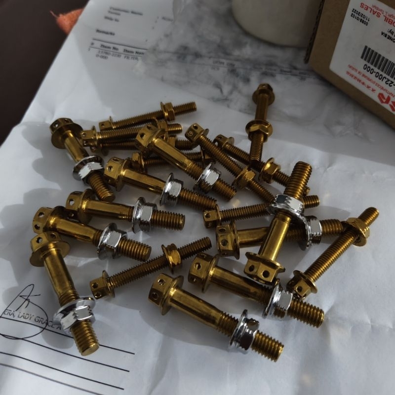 gold bolts set gold bolts set | Shopee Philippines