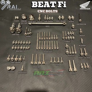 HONDA BEAT Fi CNC BOLTS - SC SIAM THAILAND Stainless Steel White Gold ...