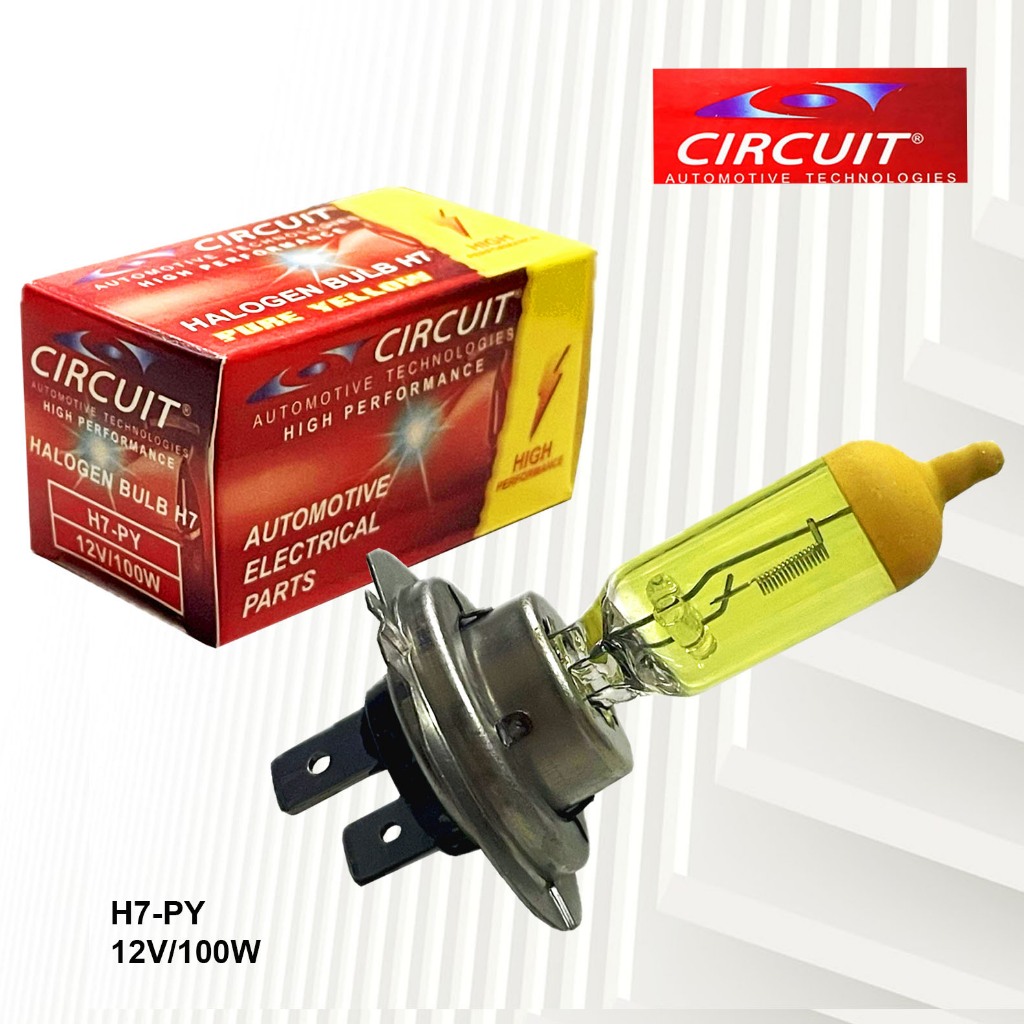 Halogen Bulb H7 12v/55w 12v/100w Pure Yellow CIRCUIT | Shopee Philippines