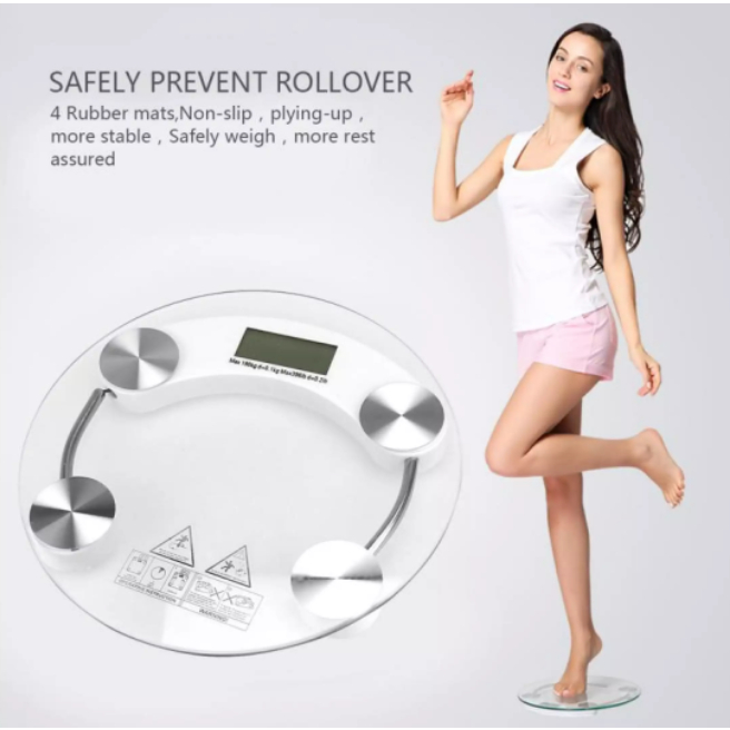POWERFULL Digital Glass Personal Human Weighing Scale (Round) | Shopee Philippines