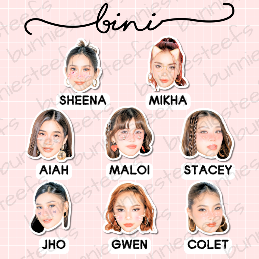 BINI Sticker - BINI Bubblehead Sticker - Waterproof - 1pc | Shopee ...