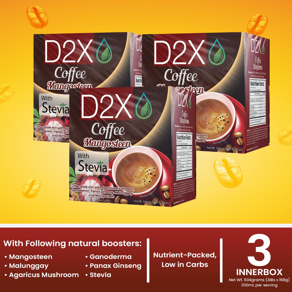 D2X Coffee Mangosteen Bundle of 3 | Shopee Philippines