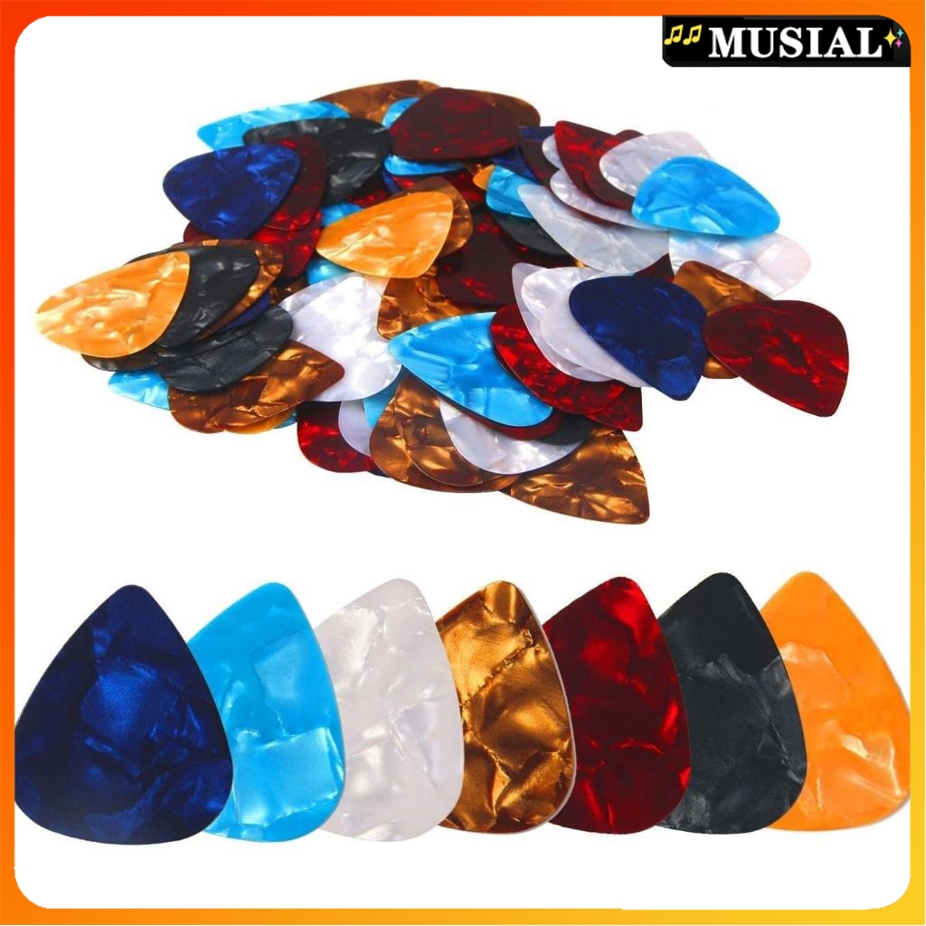 20PCS/10PCS/5PCS 58mm Thickness Guitar Picks Colorful Celluloid Guitar ...