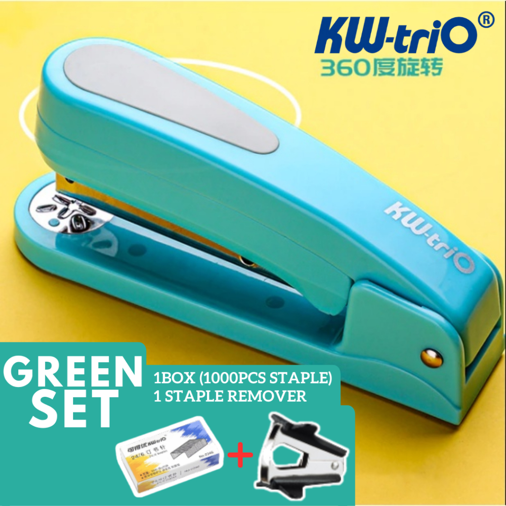 KW-TRIO 360 Stapler Rotation Heavy Duty Stapler 24/6 Staples Effortless ...