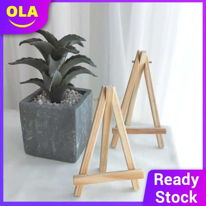 Mini Wooden Easel Stand Table Use Adjustable Triangle Holder for ...