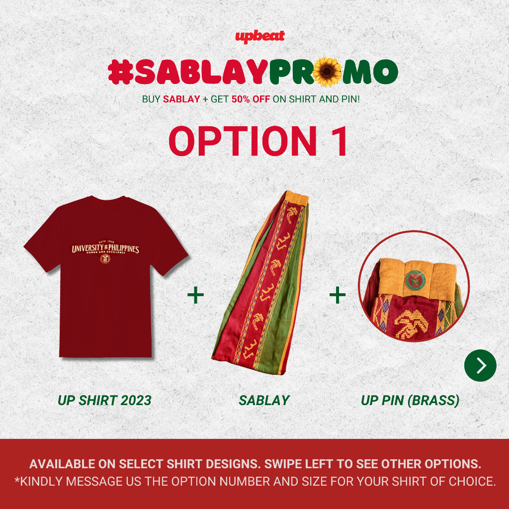 UPBEAT-University of the Philippines-Sablay Promo-Full Habi | Shopee ...