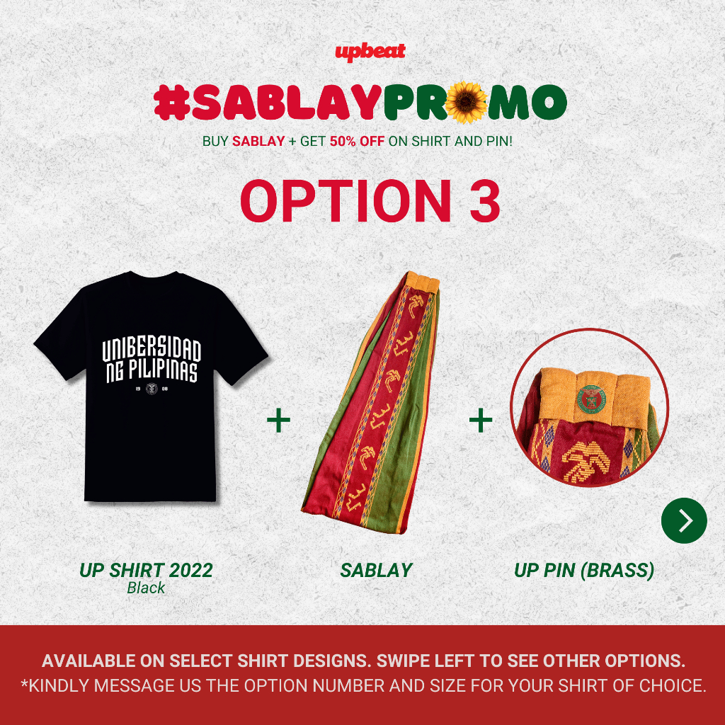UPBEAT-University of the Philippines-Sablay Promo-Full Habi | Shopee ...