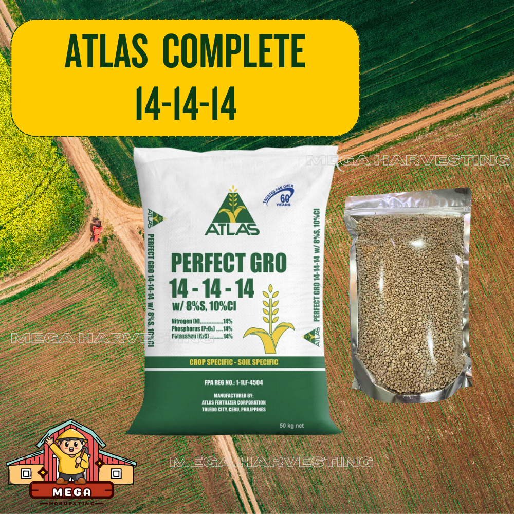 PREMIUM COMPLETE FERTILIZER 14-14-14 ATLAS | 1KG | MEGA HARVESTING ...