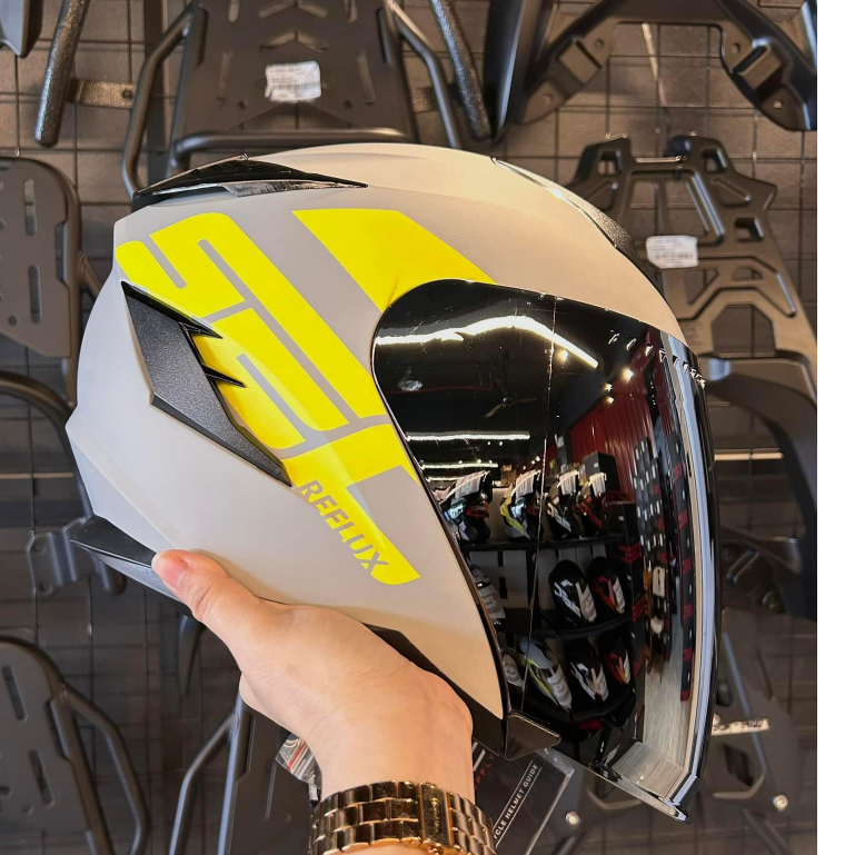 Sec Reflux Half face helmet dual visor(Free Clear Lens) | Shopee ...