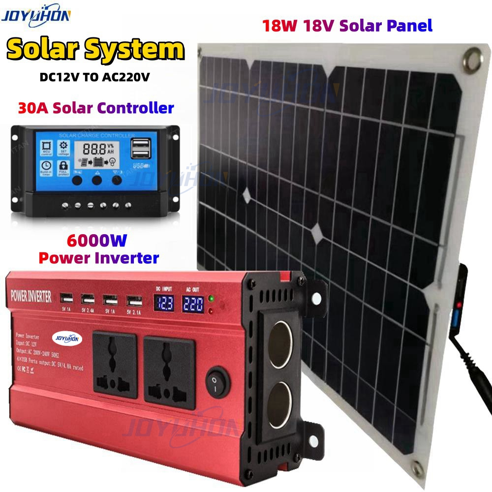 JOYUHON 6000W 60HZ (peak) Solar System Power Inverter DC12V TO AC220V ...