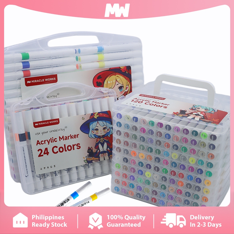 MW 48/60/80/120 Colors Highligher Markers Colorful Set Of Painting And ...
