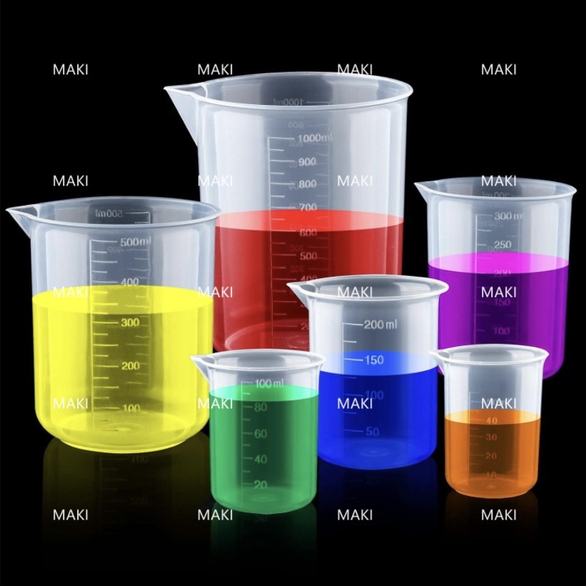 5pcs set plastic beaker measuring cup and spoon set for baking ...