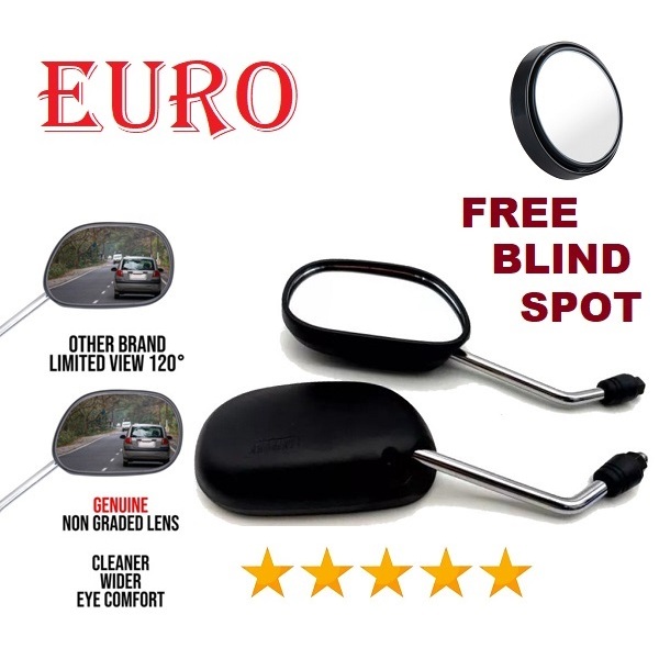 EURO Rapido 110 Motorcycle Genuine Side Mirror Chrome Stem Only Made in ...
