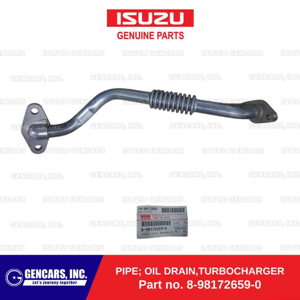 Isuzu Pipe Oil Drain Turbocharger for NKR71/NOR71 2003-2016 (8981726590 ...