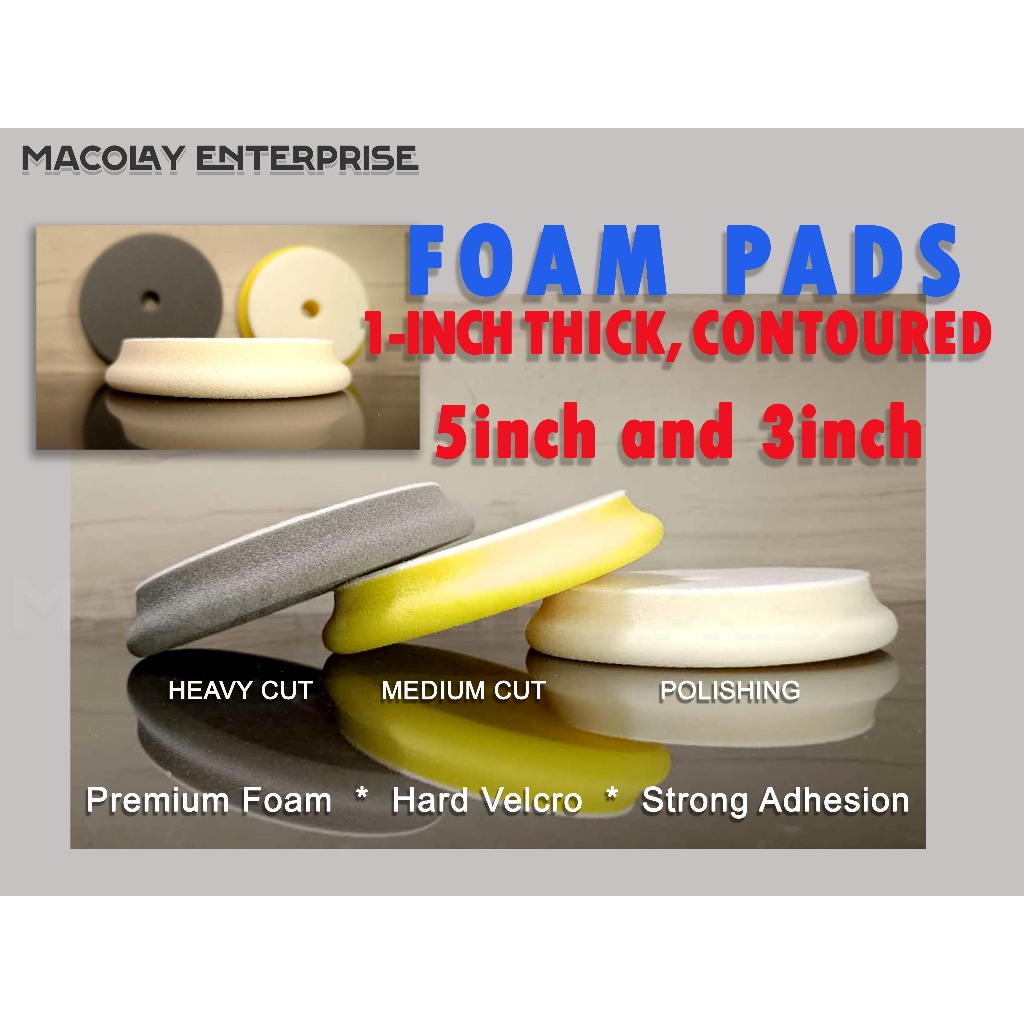 PO-017 Premium 5" and 3" THICK Buffing Foam Pad | Shopee Philippines