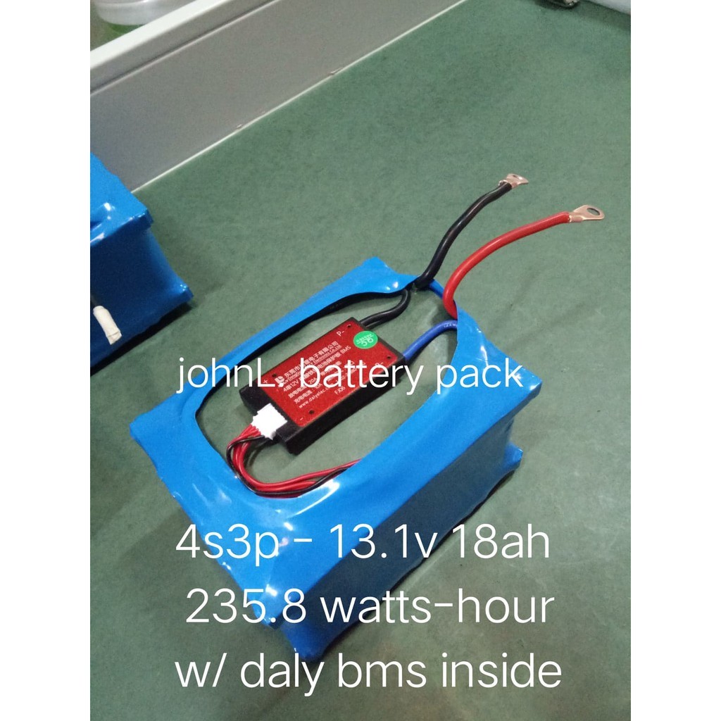 lifePO4 Battery pack 4s 1p-2p-3p - 12v 6ah-18ah | Shopee Philippines