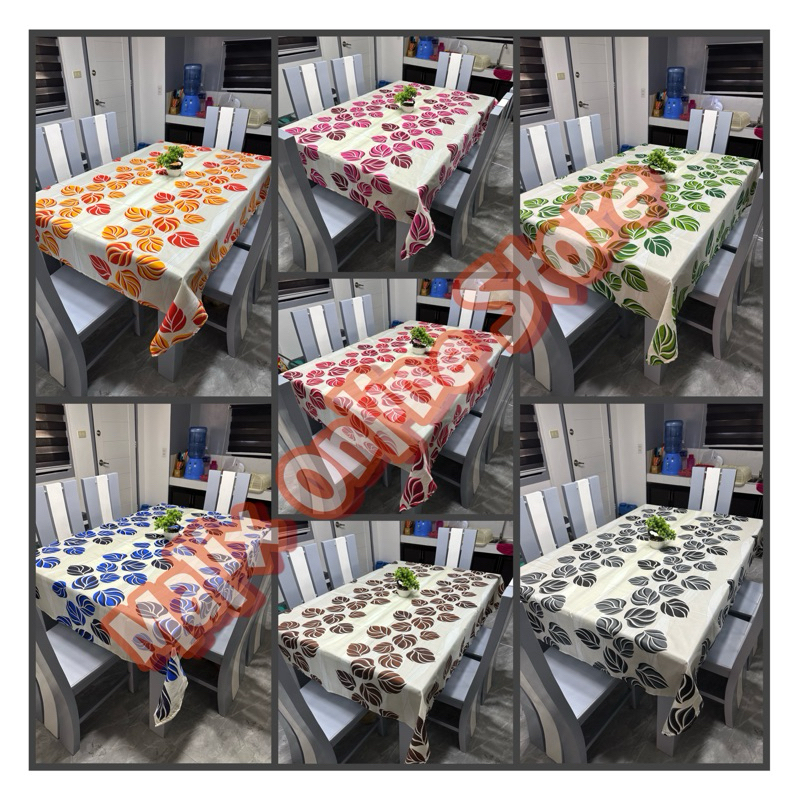 Big Leaf Design Table Cloth Geena Fabric 4 Seater 6 Seater 8 Seater ...
