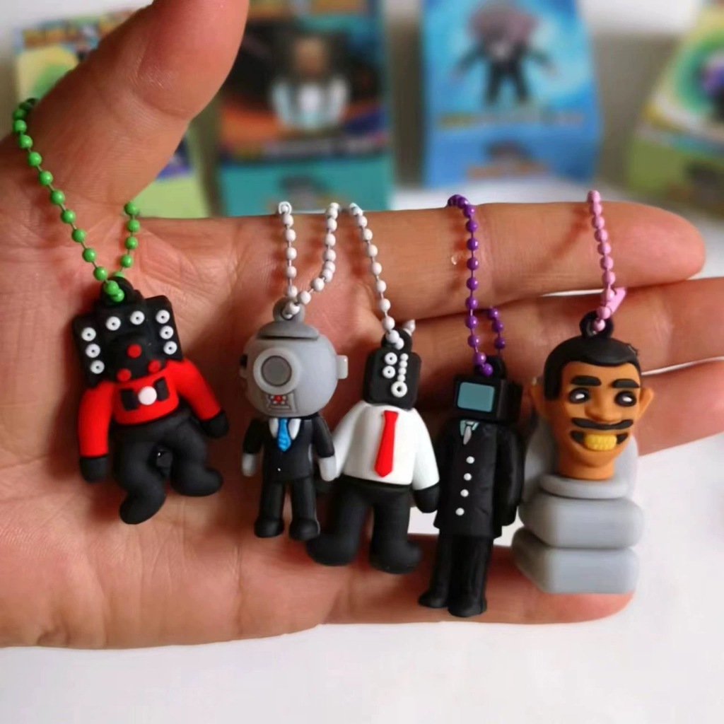 24pcs Trendy toy keychain Skibidi Toilet keychain LOOTBAG FILLER ...