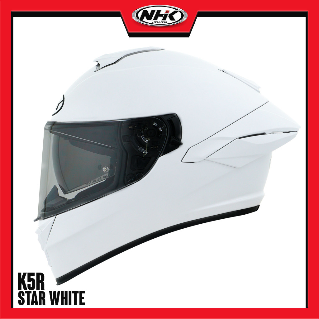 NHK Helmets K5R - Star White Full Face Dual Visor Helmet | NHK Helmets | Shopee Philippines