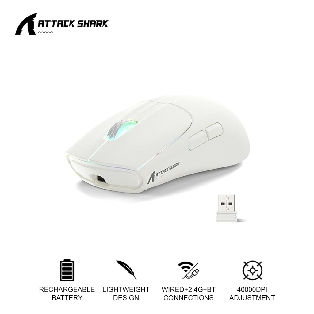 Attack Shark X5 Wireless Gaming Mouse Tri-Mode 2.4G USB-C Wired ...
