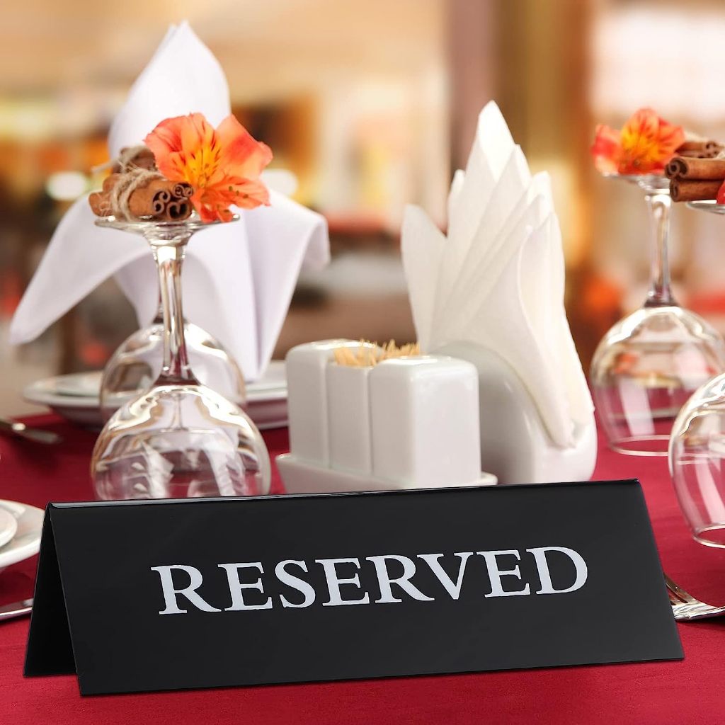 20pcs Acrylic Reserved Table Sign Hotel Restaurant Reservation Table ...