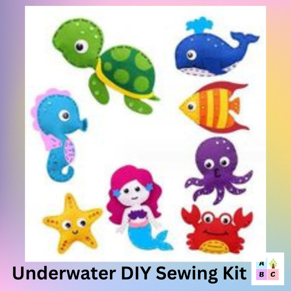 Sewing Kit Sea Creatures 8in1 DIY for beginners Arts Crafts Kids ...