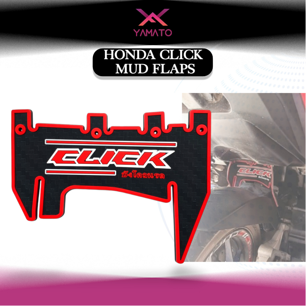 YAMATO MOTORCYCLE MUD FLAPS FOR HONDA CLICK MADE IN THAILAND | Shopee ...