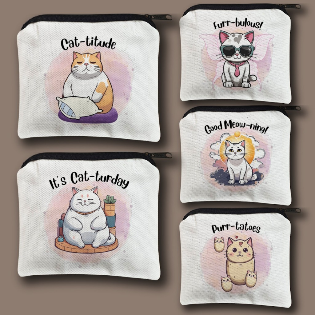 Fun Cat Kitty Jokes Funny Cat Puns Katsa Useful Coin Purse Wallet ...